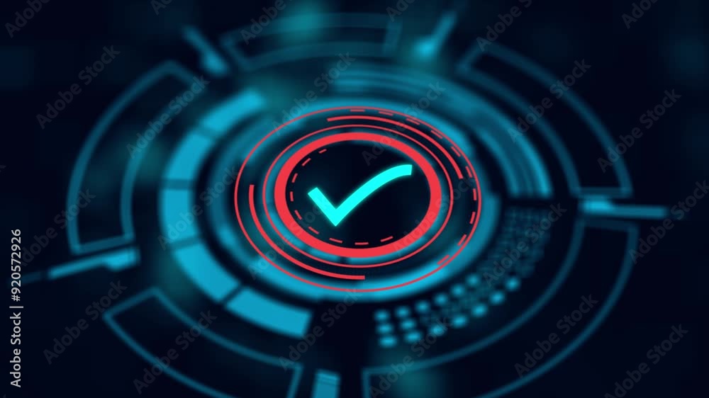 Animated check mark, done successfully, approved sign, tick icon ...