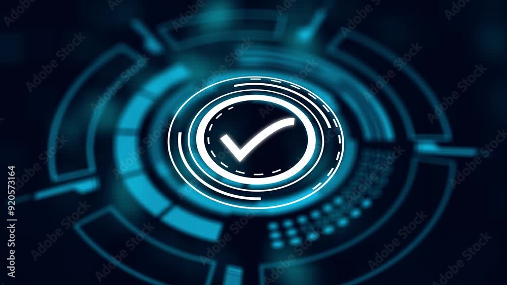 Animated check mark, done successfully, approved sign, tick icon ...