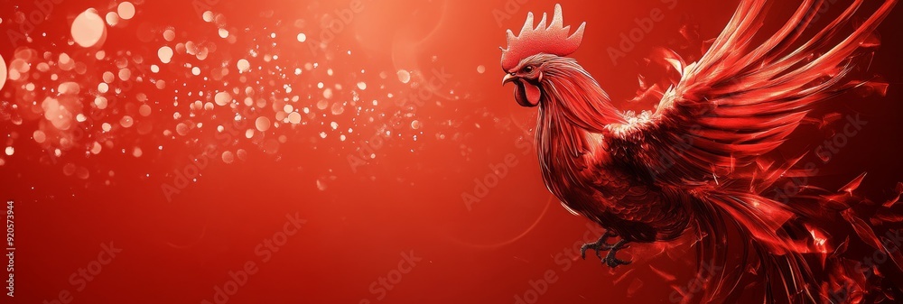 Chinese Zodiac Vibrant 3D Red Art Background for the Year of the ...