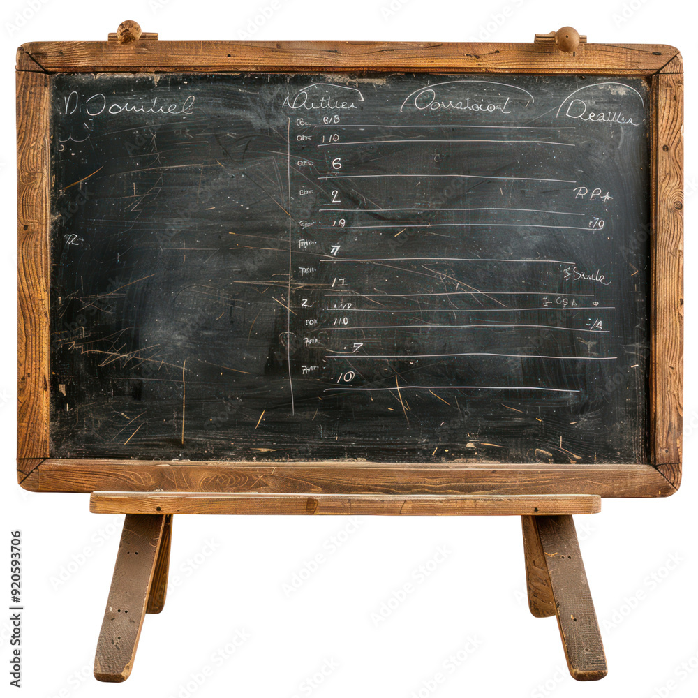 Announcement board isolated white background, without shadow, single ...