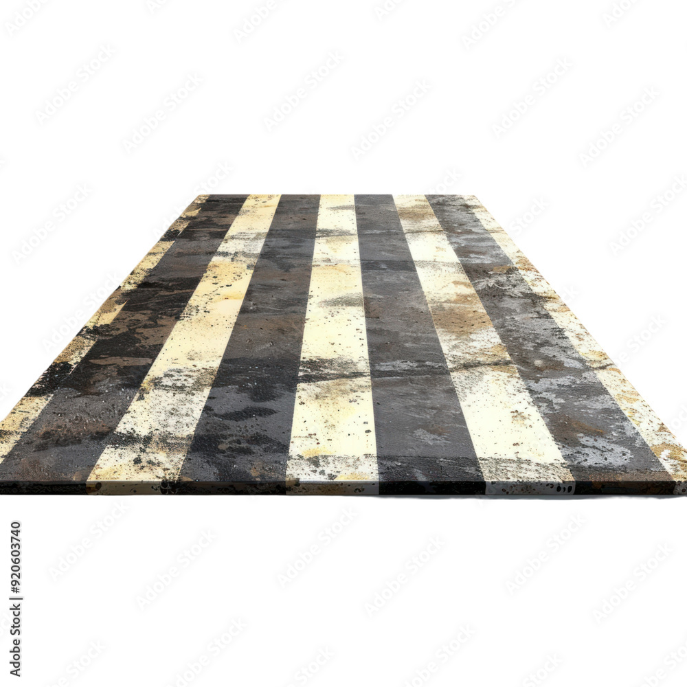 Pedestrian crossing isolated white background, without shadow, single ...