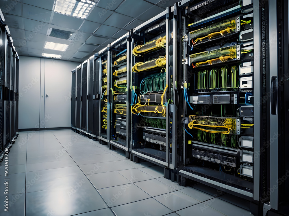 Server Room With Servers Server Racks In Server Room Data Center Server Server Room With Servers Server Racks In Server Room Data Center Server