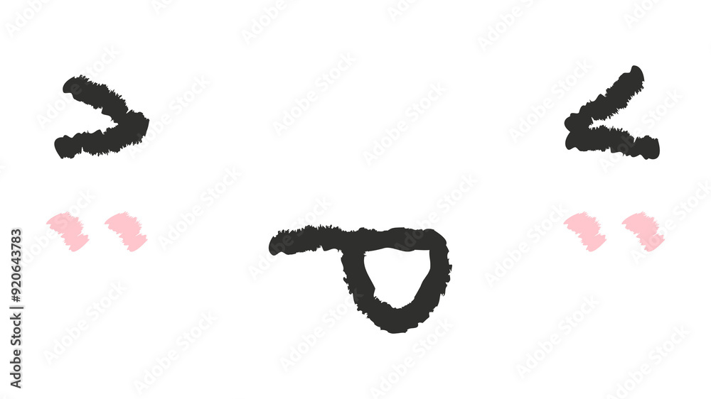 Png cute emoticon sticker with tongue sticking out face Stock ...