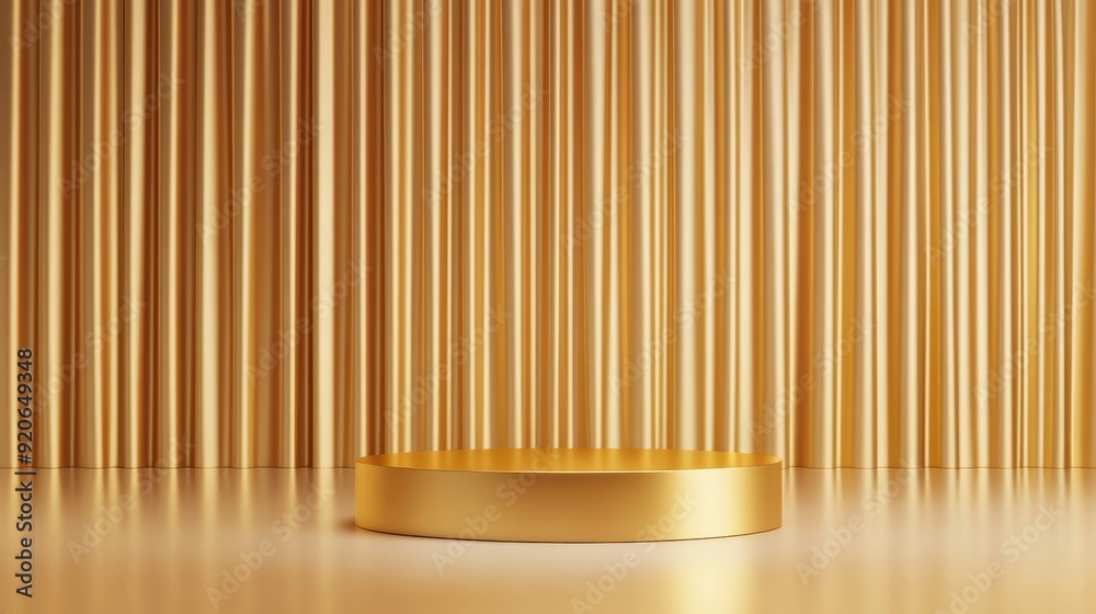Luxurious Gold Stage Backdrop with Smooth Texture for VIP Events and ...