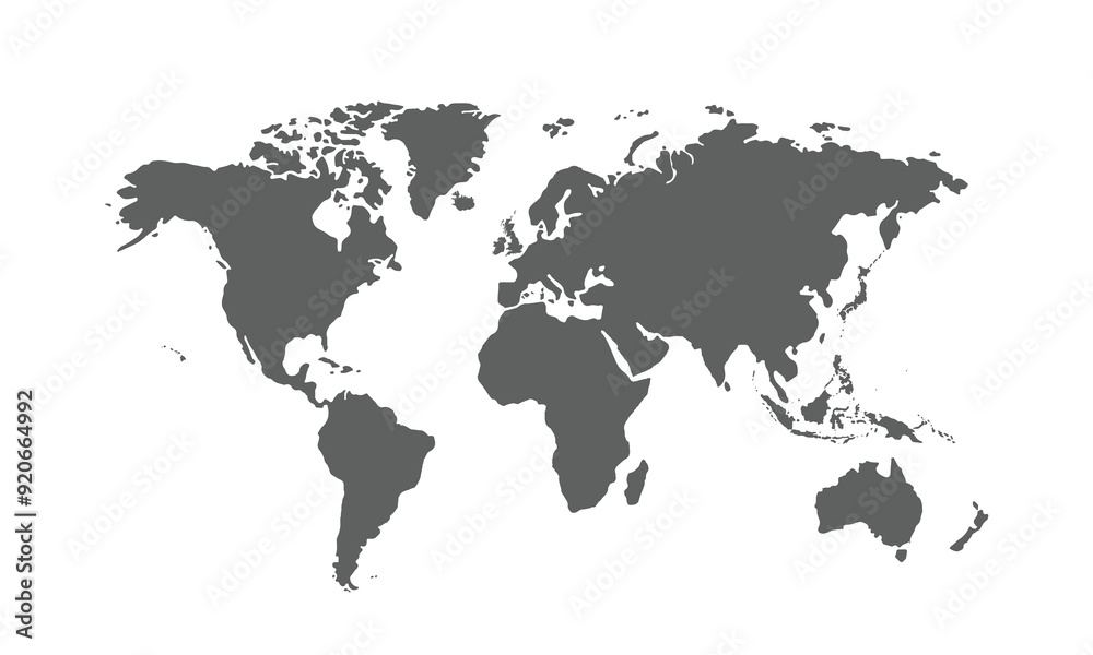 World map isolated on white background. for website layouts, background ...