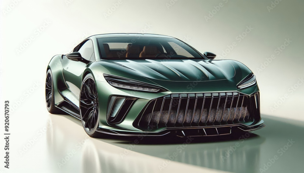 Luxury expensive car parked on light background. modern luxury design ...