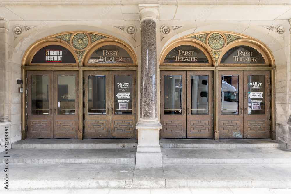 Milwaukee, WI, USA - August 10, 2024: Pabst Theater is an indoor music ...