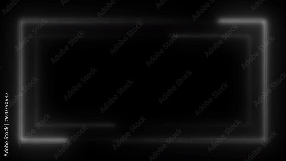 white grey rectangle lighting neon on black , animated energy ...