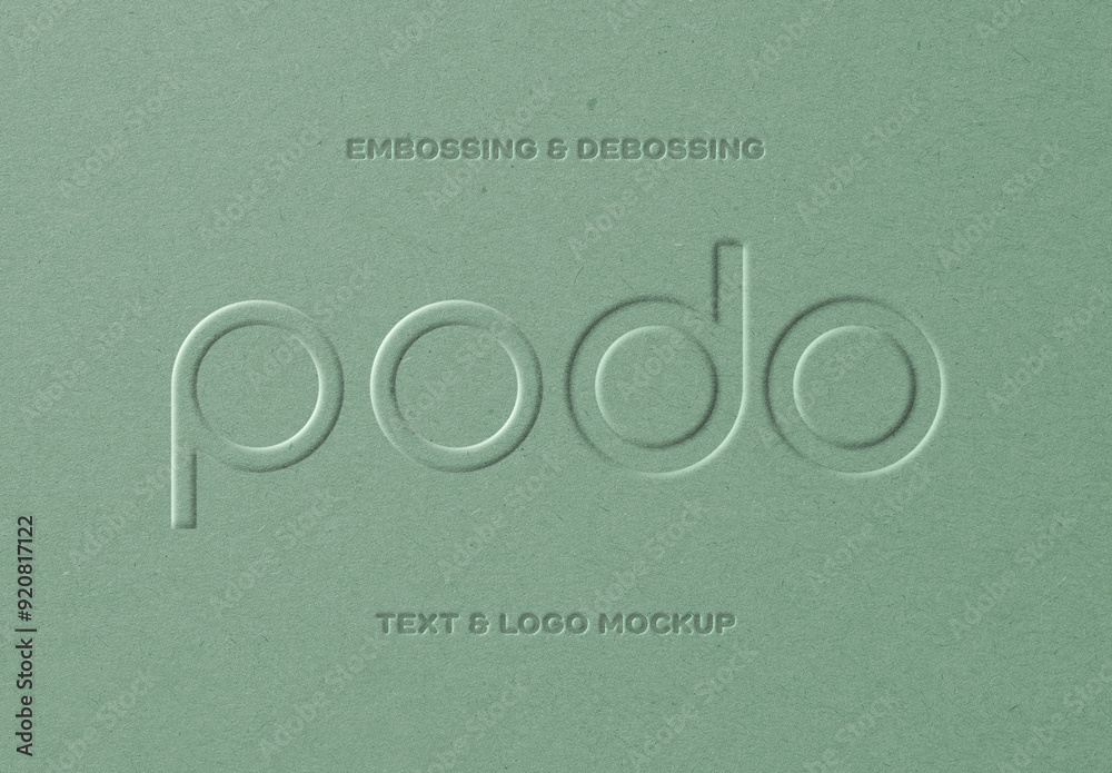 Embossing And Debossing Logo Mockup Stock Template | Adobe Stock