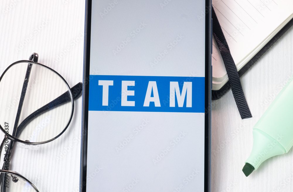 New York, USA - 1 August 2024: Team Logo on Phone Screen, Company Icon ...