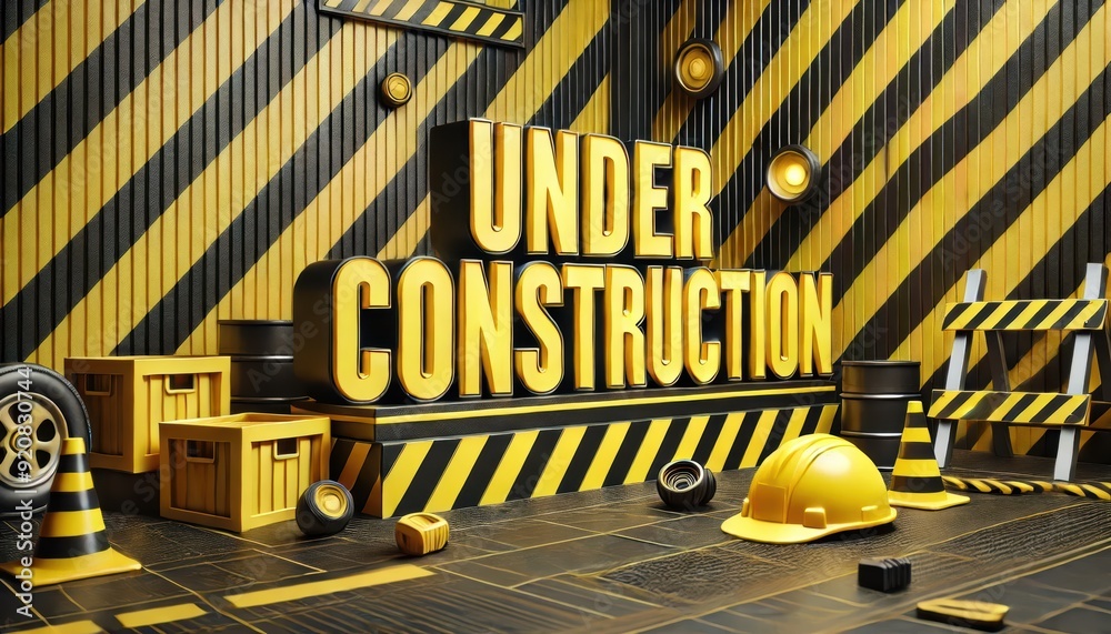 Work in Progress: A 3D rendering of a vibrant construction site ...