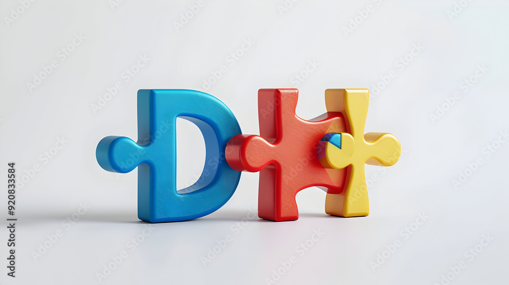 3D Puzzle Pieces with DMA Letters: Creative Logo Design for ...