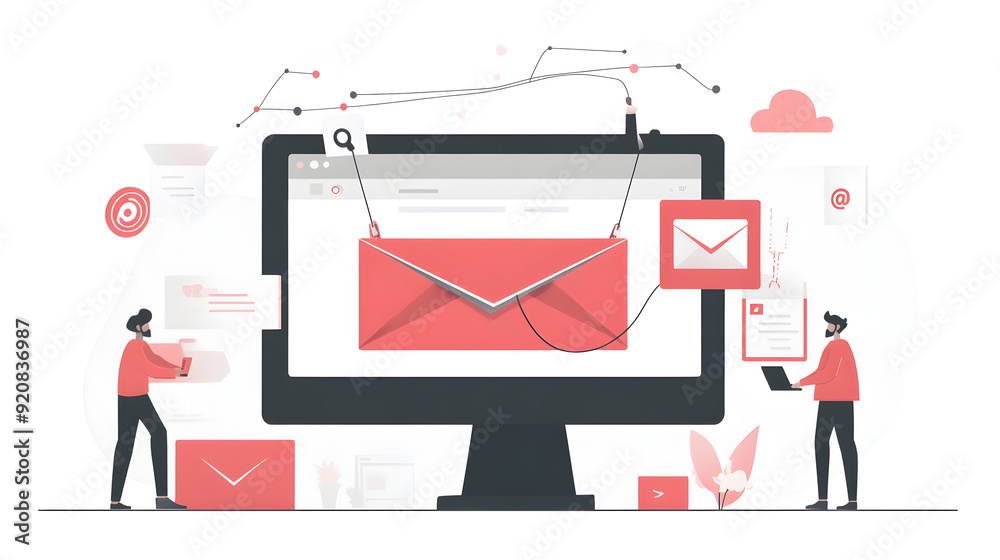 Phishing Attack Prevention - An illustration showing cybersecurity ...