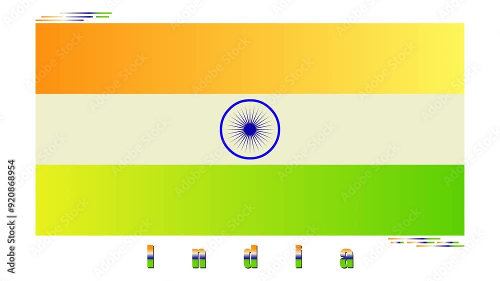Reels expand of National Flag of India animation. Indian flag in ...