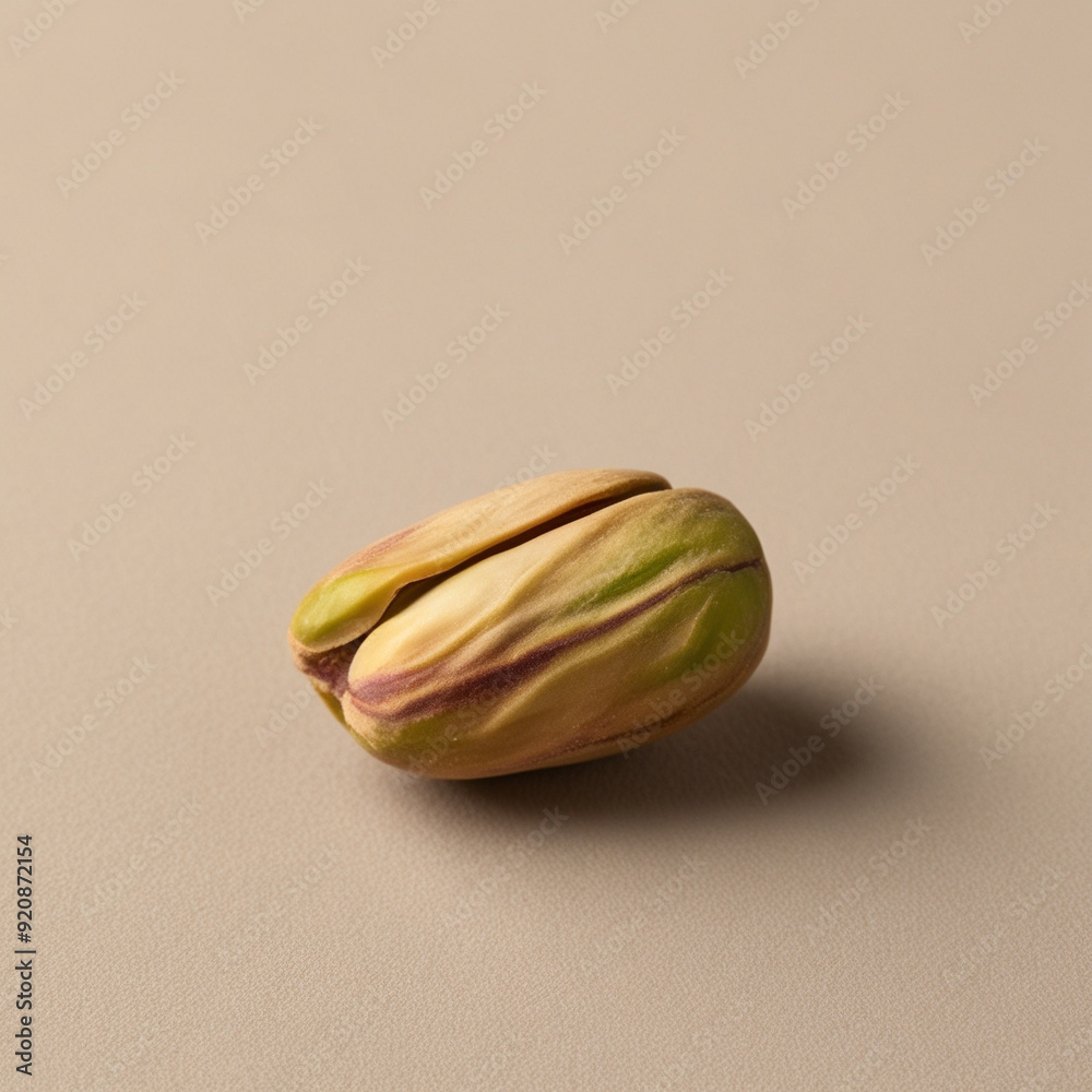 PNG ULTRA HD 8K A single pistachio, gently resting on a neutral ...