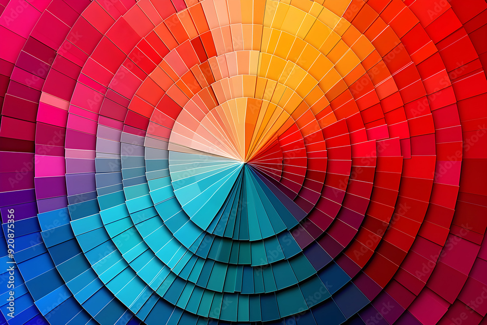 Comprehensive Digital Color Wheel Illustration Demonstrating Complete ...