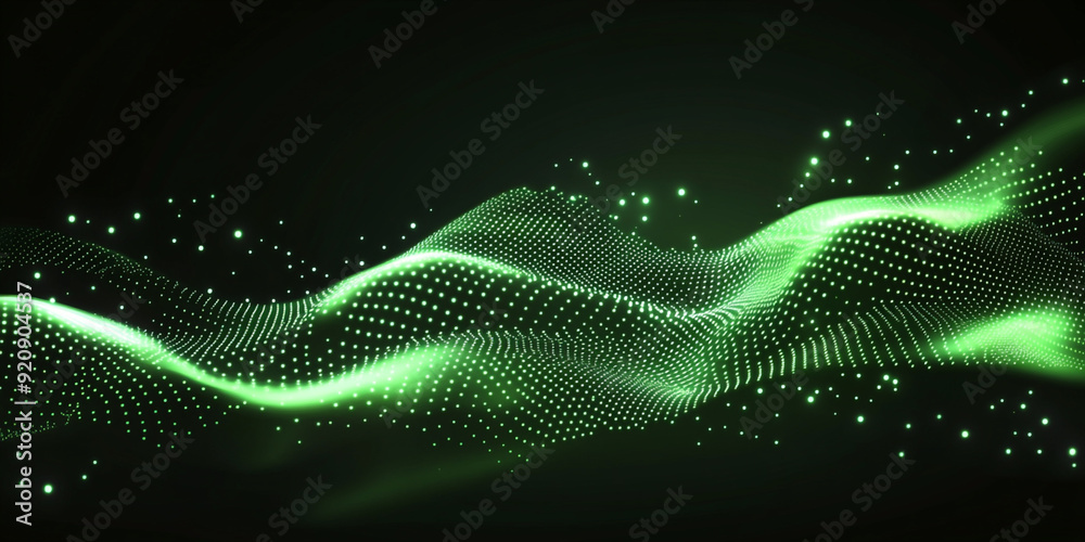 Green wave background animation featuring fluid, dynamic shapes and ...