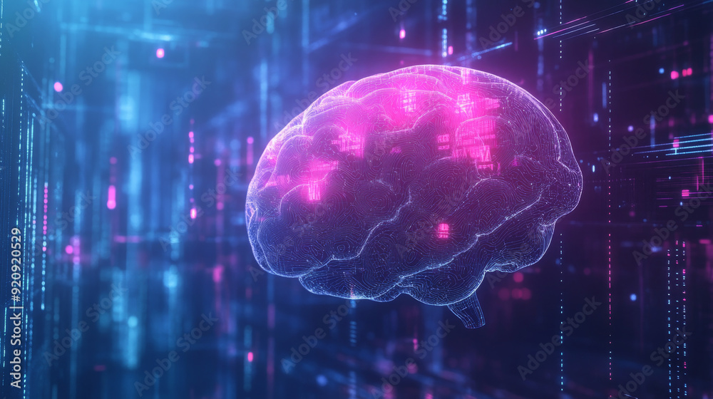 Brain. Digital brain. 3D science and technology concept. Neural network ... Brain. Digital brain. 3D science and technology concept. Neural network ...