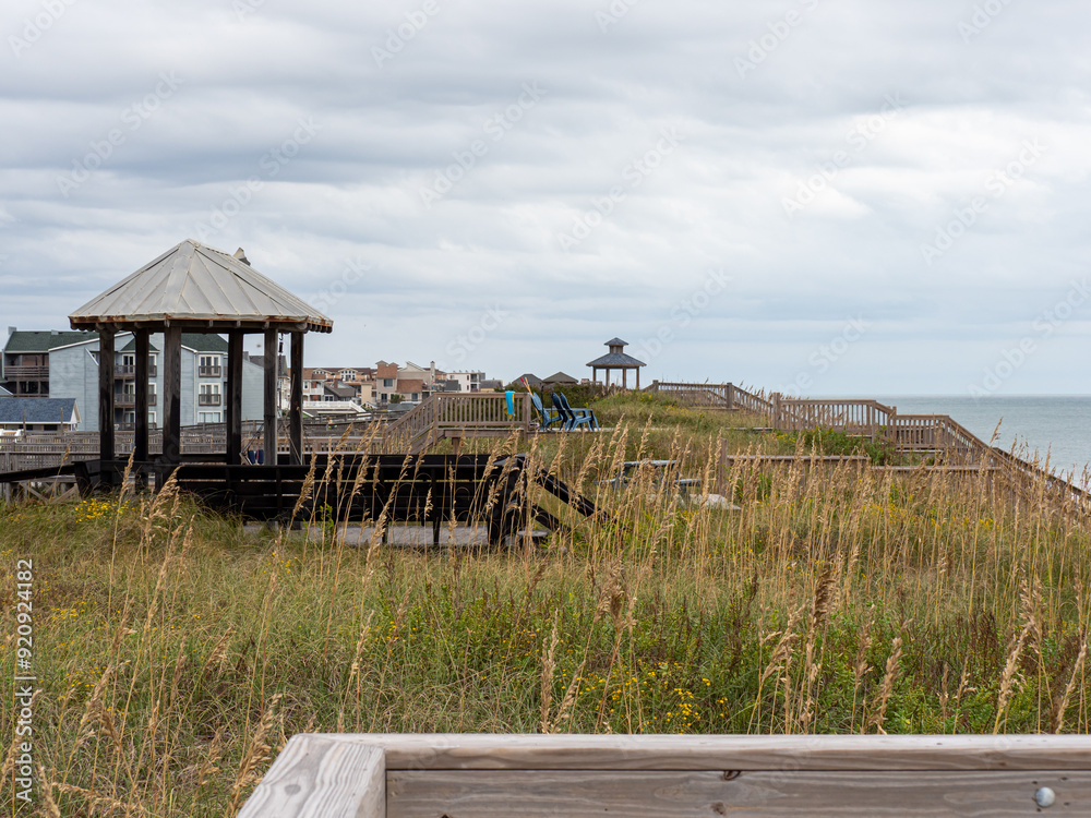 Kitty Hawk Beach Access With Gazebos in The Dunes in the Outer Banks ...