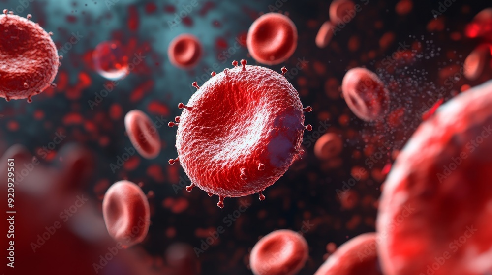 Background showing white blood cells in action, symbolizing the body's ...