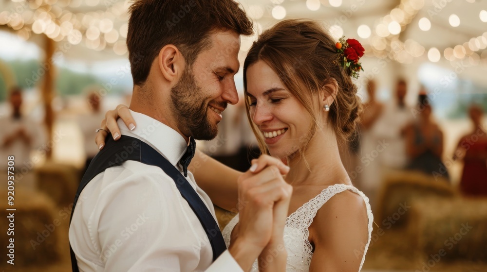 Rustic Barn Dance Wedding Celebration with Cheerful Atmosphere and ...