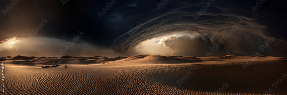 storm sand vortex whirlwind desert dune nature Stock Illustration ...