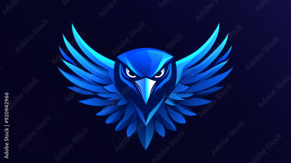 Blue Falcon Logo: Striking vector graphic for leading sports and e ...