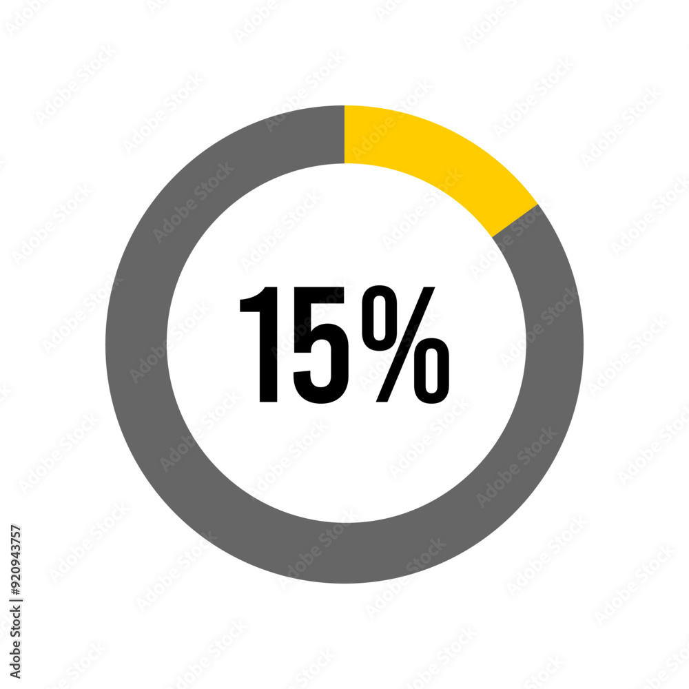 15% percent percentage diagram meter from ready-to-use for web design ...