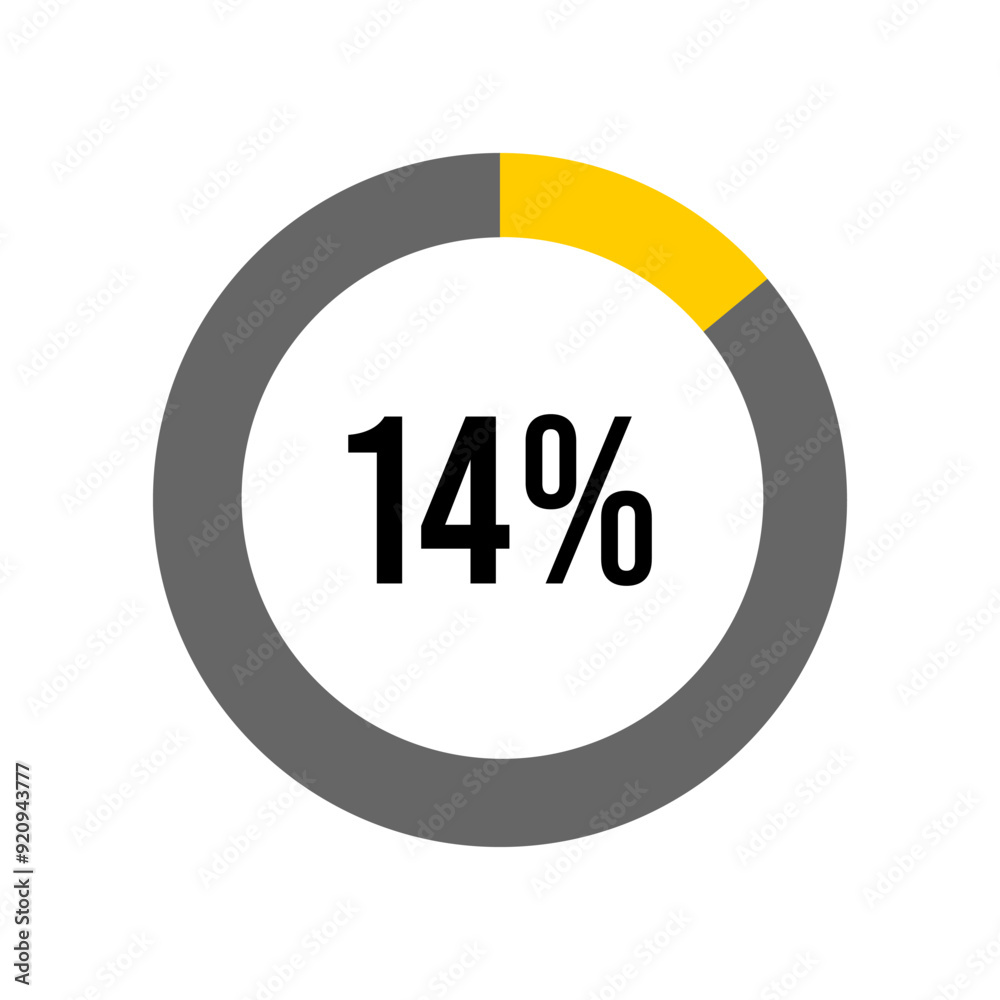 14% percent percentage diagram meter from ready-to-use for web design ...