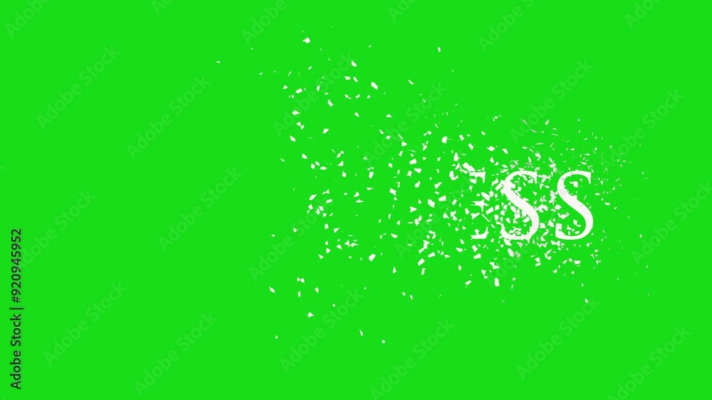 Princess Animation Text with particle Disintegration on green screen ...