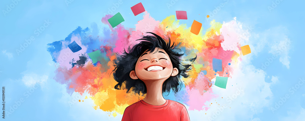 Living a happy life concept. Positive thinking and growth mindset. Be ...