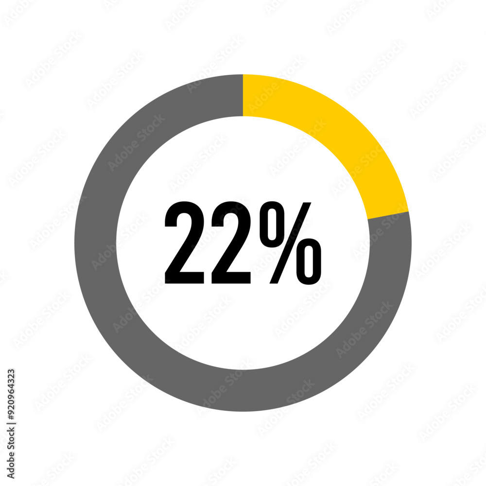 22% percent percentage diagram meter from ready-to-use for web design ...