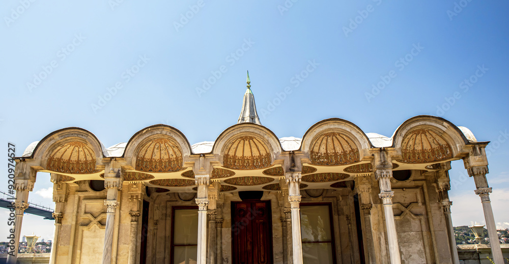 Marine kiosk of neo-Baroque style ottoman empire Beylerbeyi Palace ...