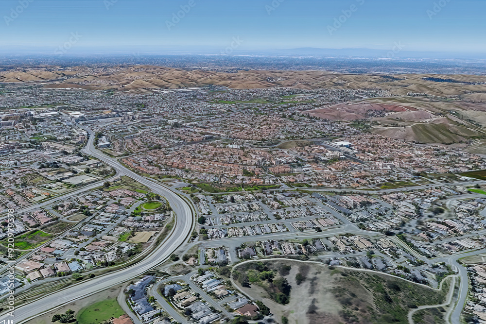 ภาพประกอบสต็อก Technical aerial visual, 3D LiDAR GIS aerial map ...