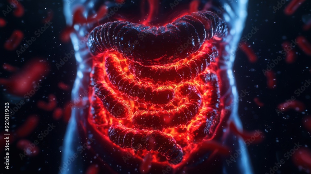 Detailed Human Stomach Anatomy Showing Gastric Juices in Action for ...