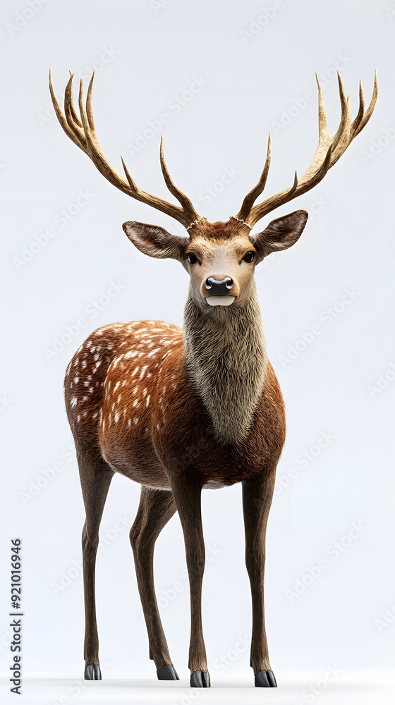 Majestic Stag: A majestic stag with a magnificent set of antlers ...