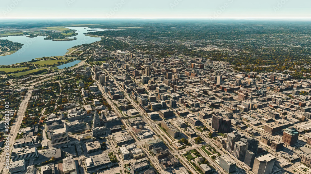 Technical aerial visual, 3D LiDAR GIS aerial map satellite scan model ...