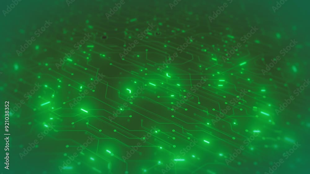 Computer Motherboard Chipset Background/ Animation of an abstract ...