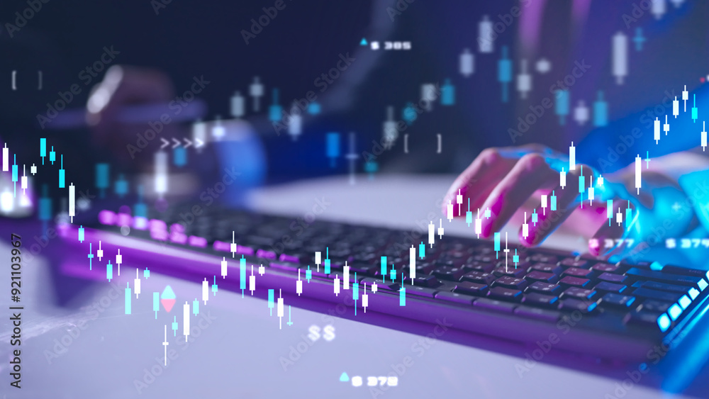 Stock exchange market forex trading graph finance investment . Economy ...