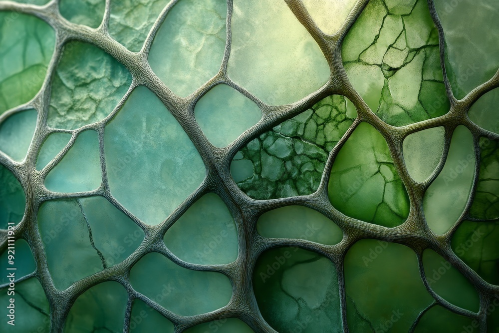 Detailed view of plant cell walls and plasmodesmata, high resolution ...