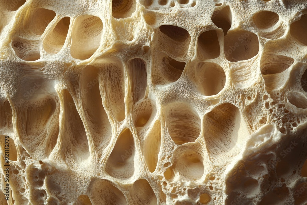 Cross-section of bone tissue showing osteons, high resolution, detailed ...