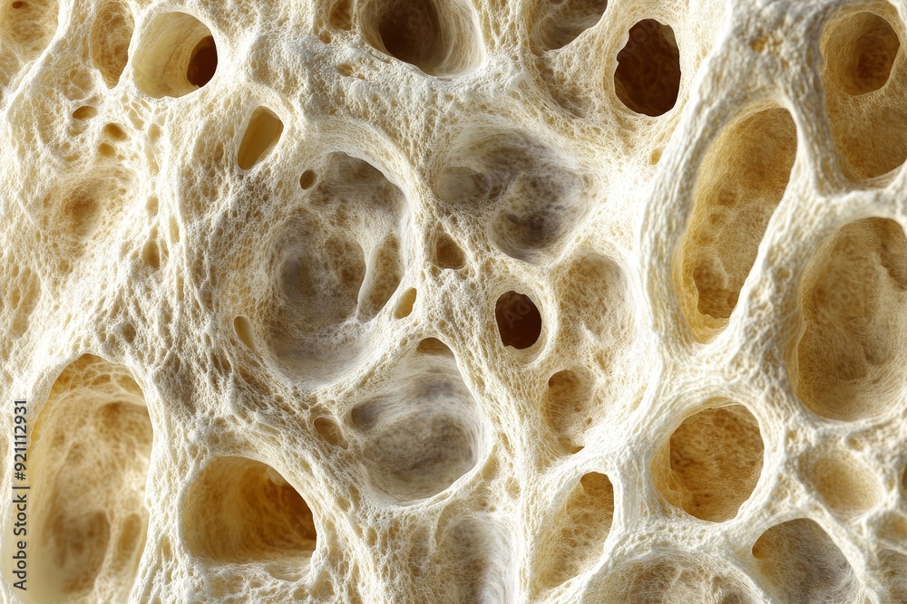 Cross-section of bone tissue showing osteons, high resolution, detailed ...