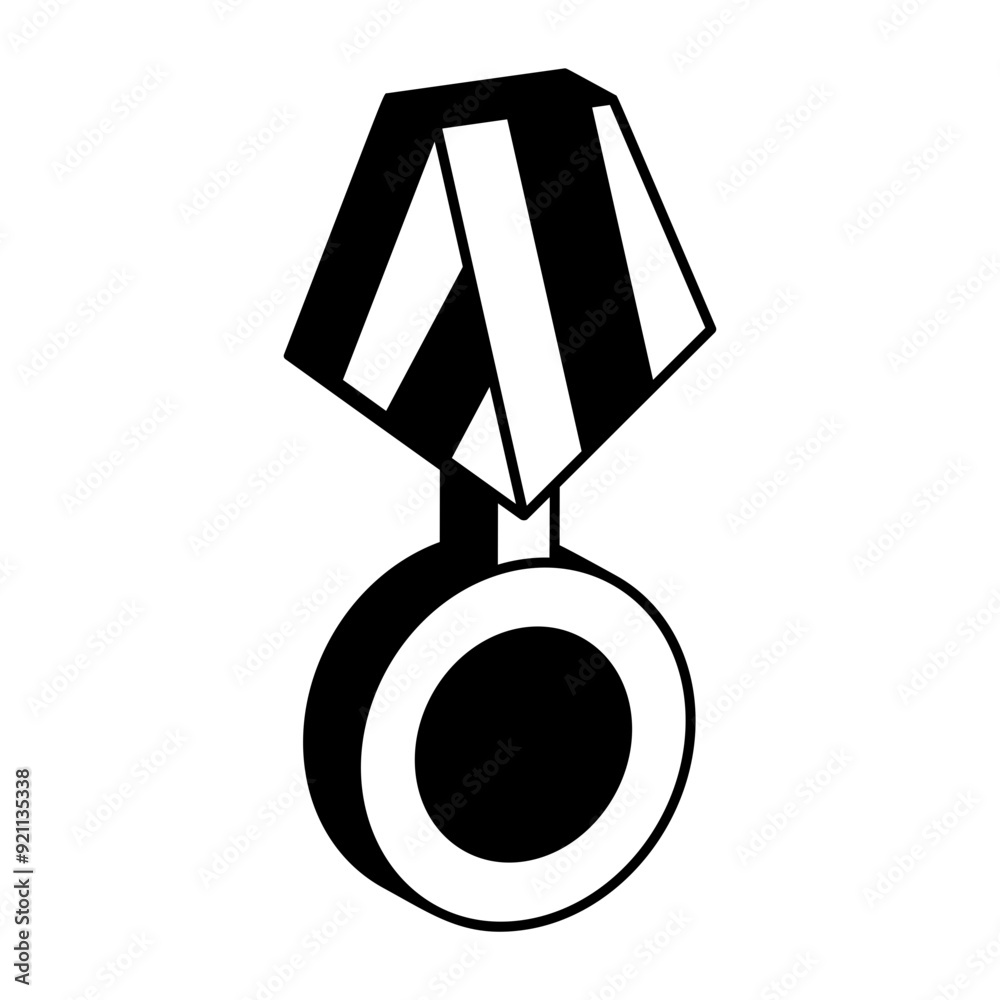Meritorious Conduct Medal vector icon design, token of recognition ...