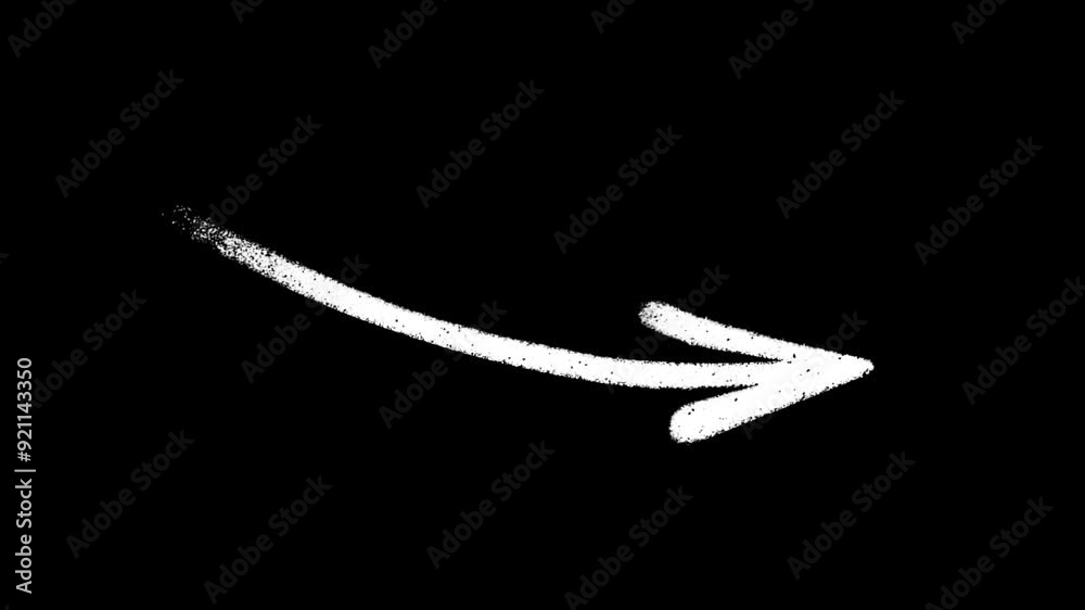Set of hand drawn arrow animations. Arrow doodle on a transparent ...