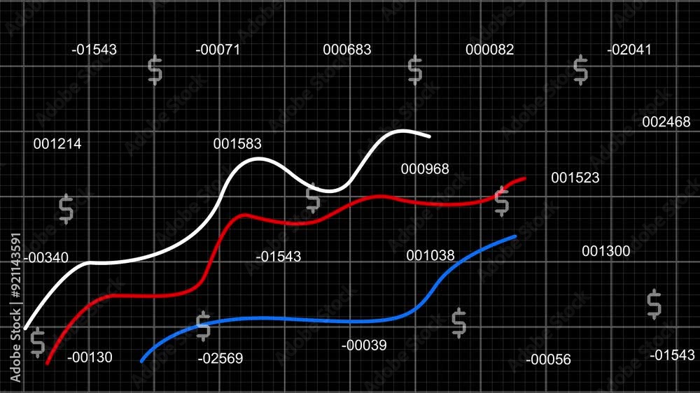 Infographic growing line chart graph, business development competition ...