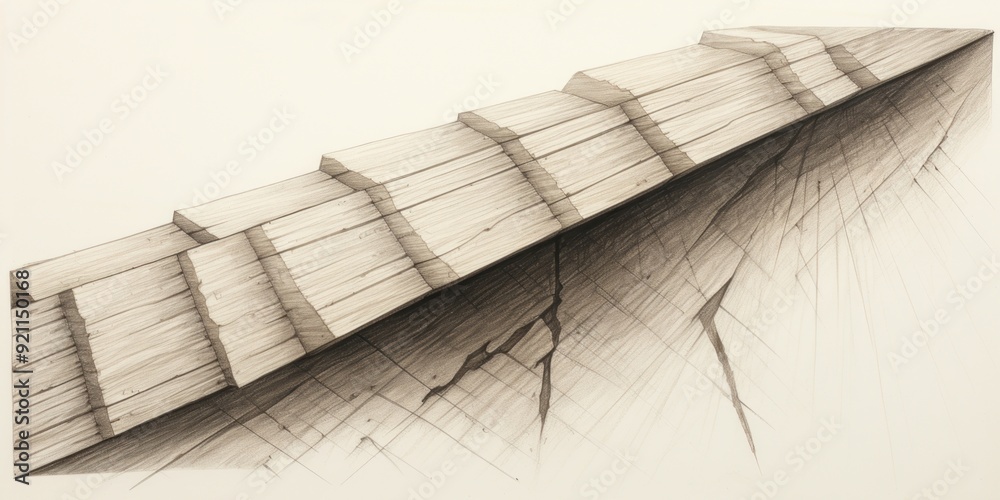 pencil sketch parallel lines at an angle crosshatching, white ...