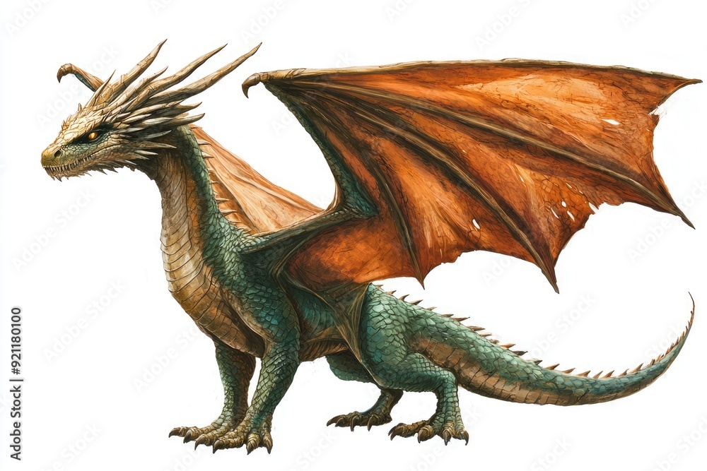 Serpentine dragon depiction: visual representation of dragon ...