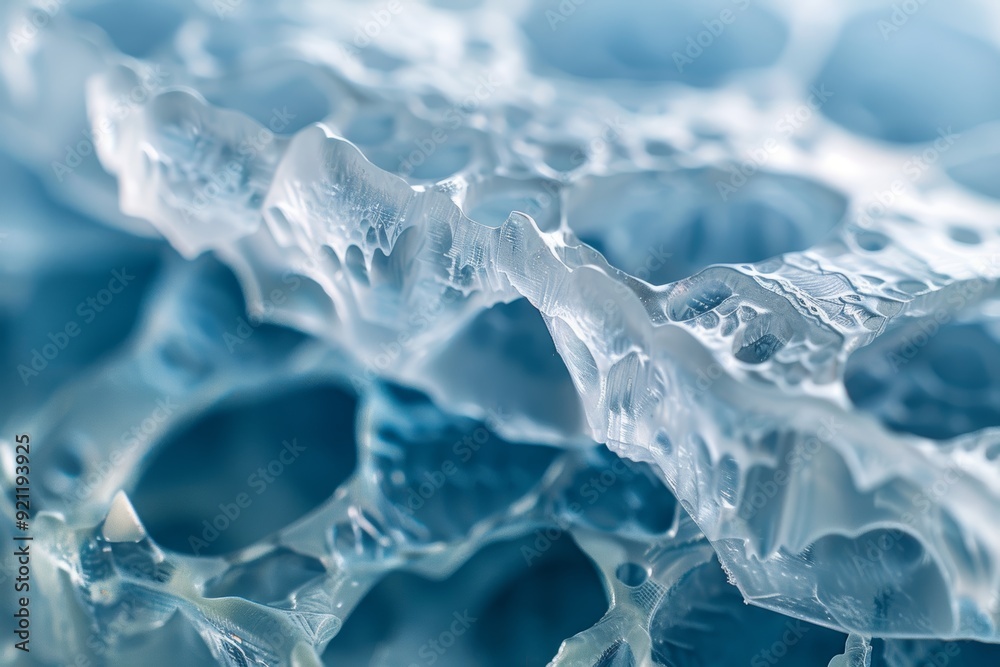 High-Resolution Close-Up of Lightweight Aerogel Insulation Material in ...