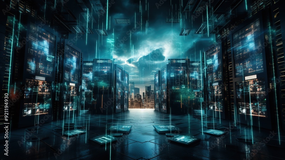 An industrial cyber defense scenario where a digital shield is ...