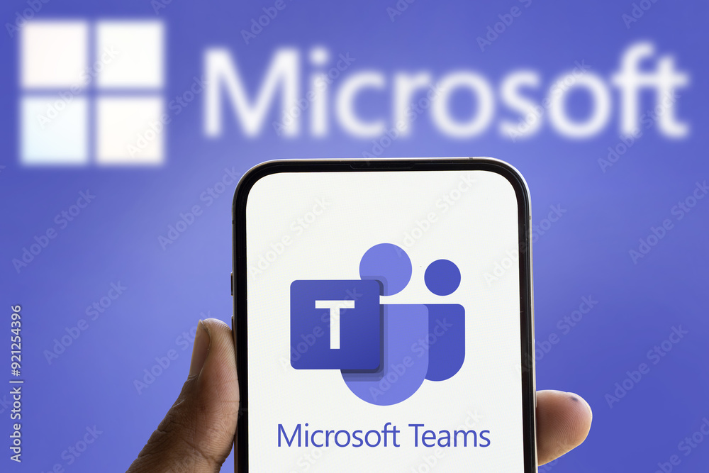 Dhaka, Bangladesh- 14 Aug 2024: Microsoft teams logo is displayed on ...